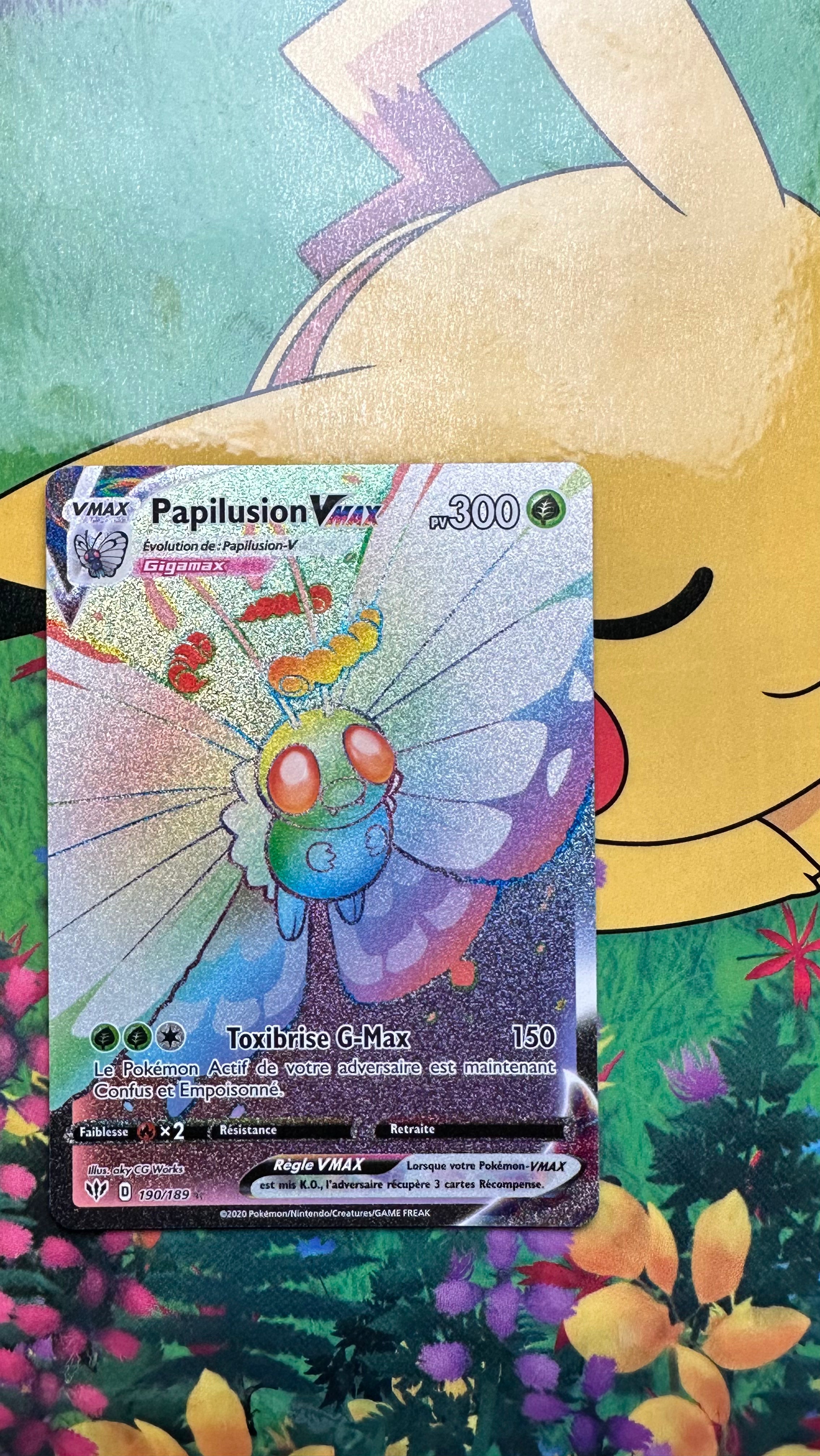 [ Carte FR ] Papilusion VMAX - Rainbow - 190/189 - Ténèbres Embrasées ...